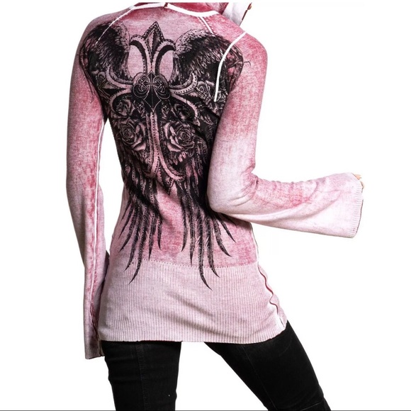 Affliction | Sweaters | Affliction Womens Hoodie Sweat Shirt Top ...